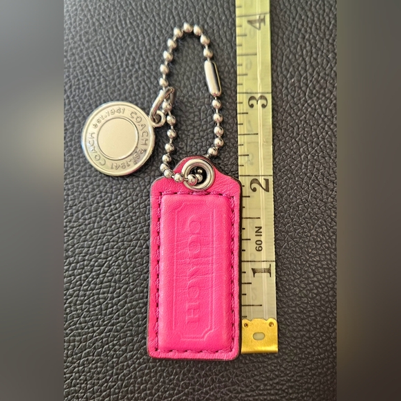 Coach | Bags | Coach Pink Leather Keychain | Poshmark